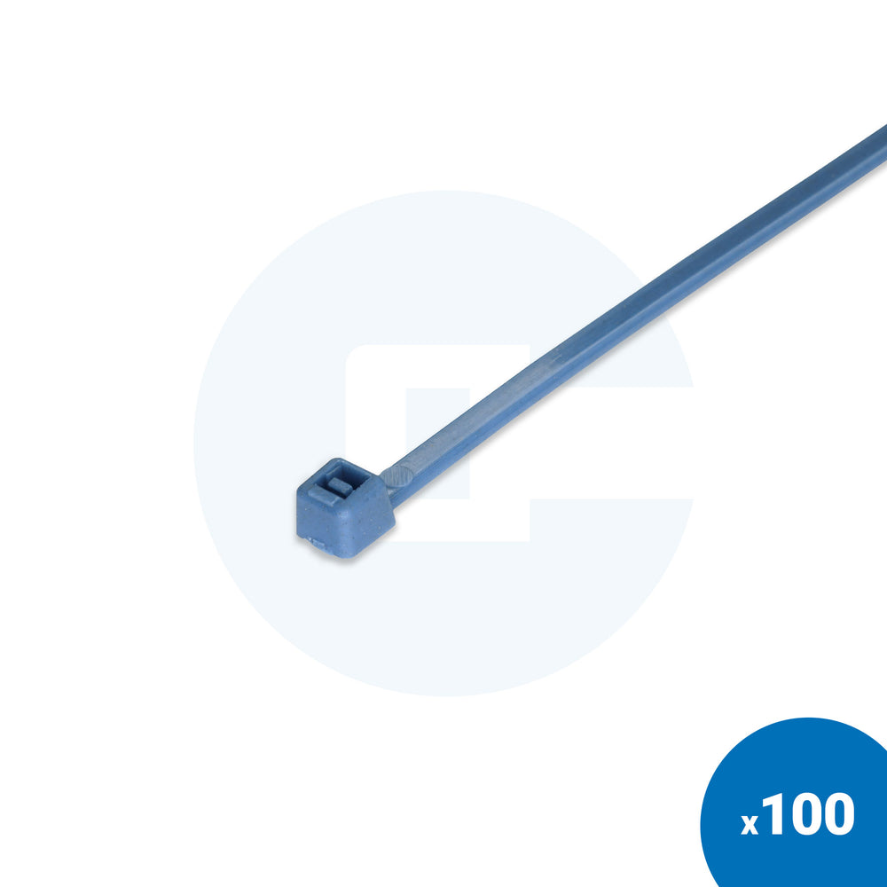 Metal Detectable Cable Ties - Pack of 100
