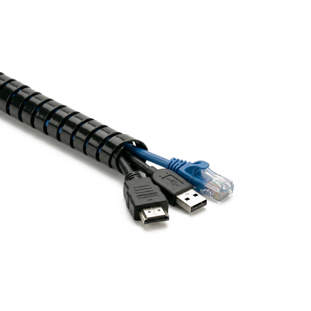 Black Cable Spiral Wrap - 25m Roll
